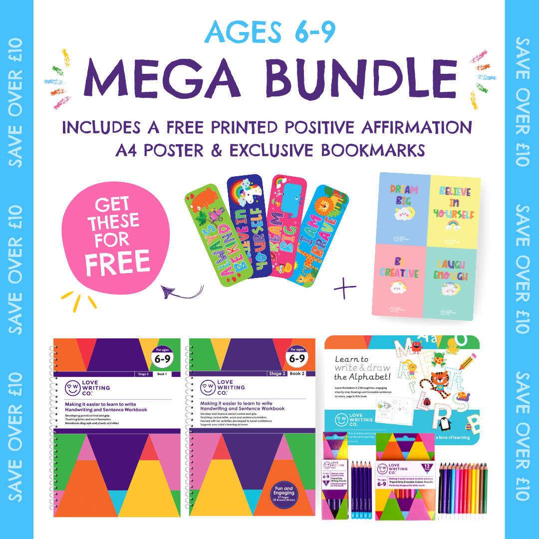 Mega Learn To Write Cursive Educational Bundle: Ages 6-9-Improve & Bui