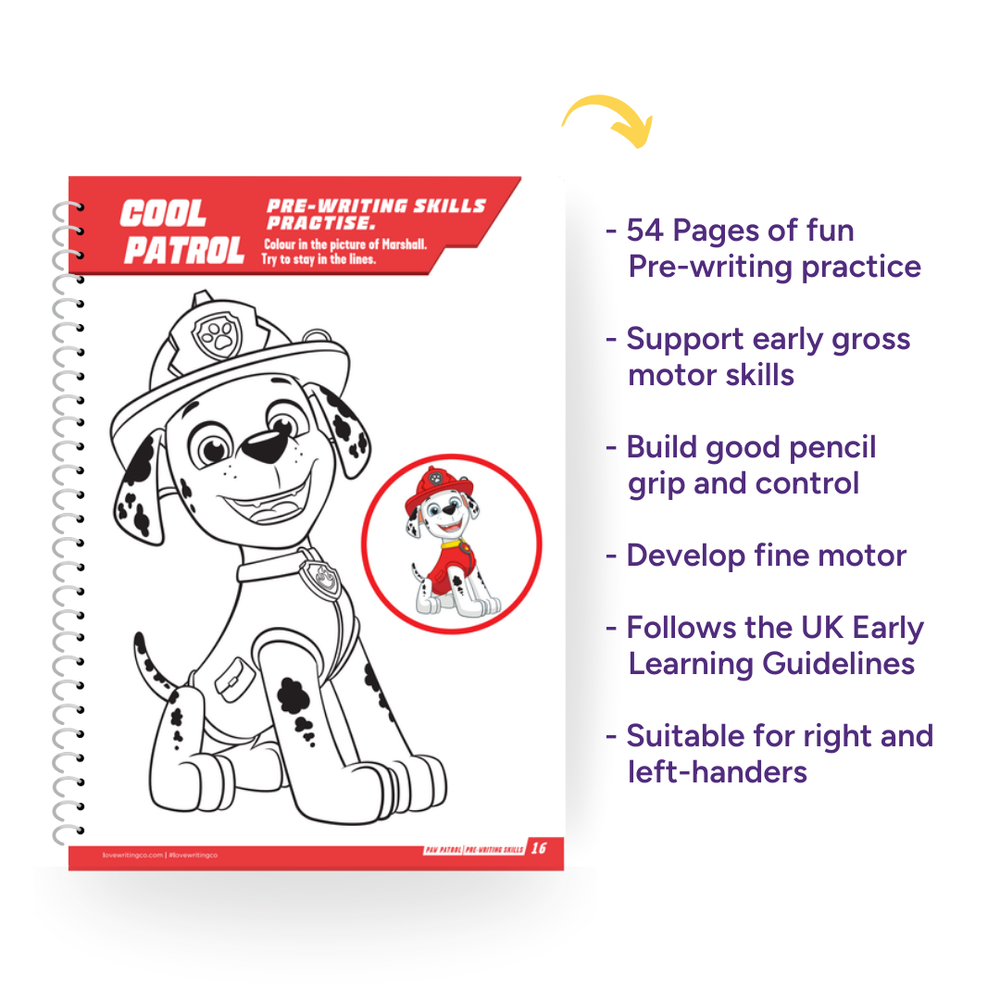 PAW PATROL Erasable Tripod Grip Colour Pencils Pack of 12 Ages 2-5