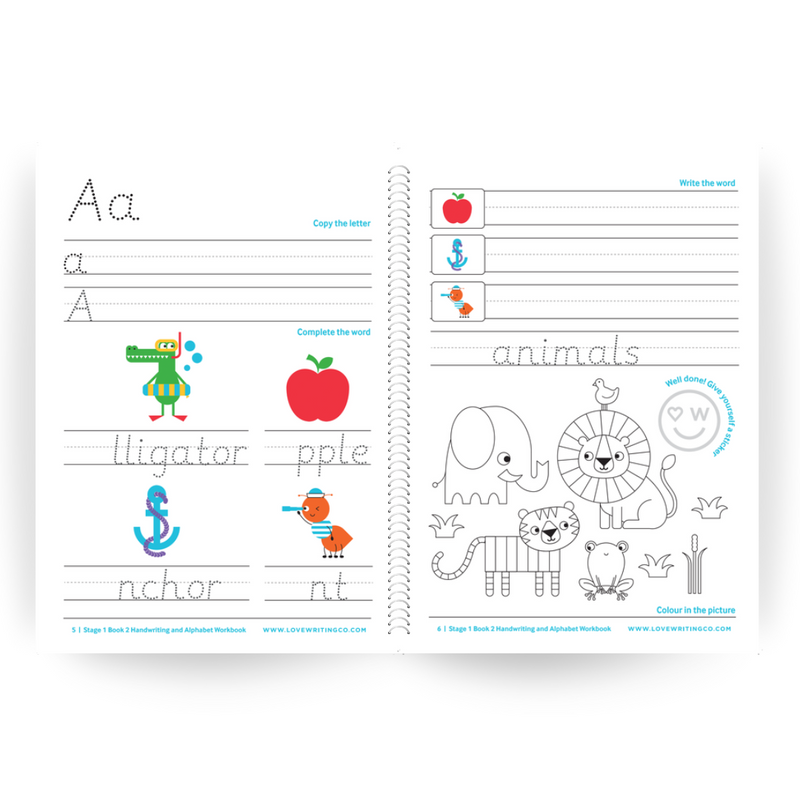 Handwriting And Alphabet Practice Stage 1 Book 2 - Age 3-5