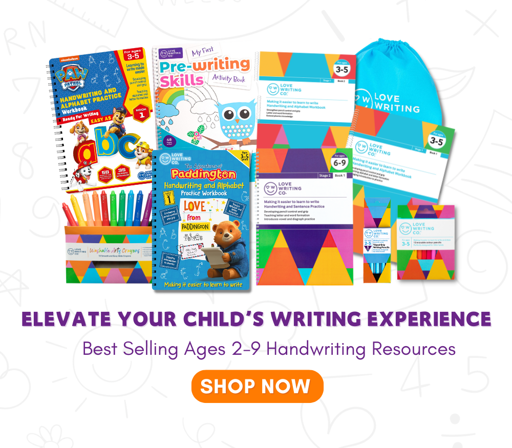 Love Writing Co. Handwriting Practice Made Easier and Fun For Children