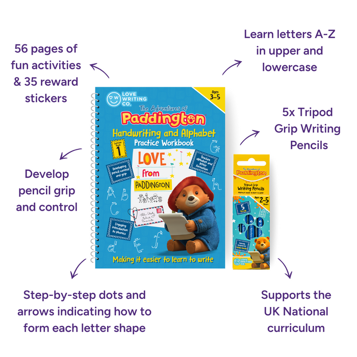 PADDINGTON™ Complete Learn to write the Alphabet Pack: Ages 3-5