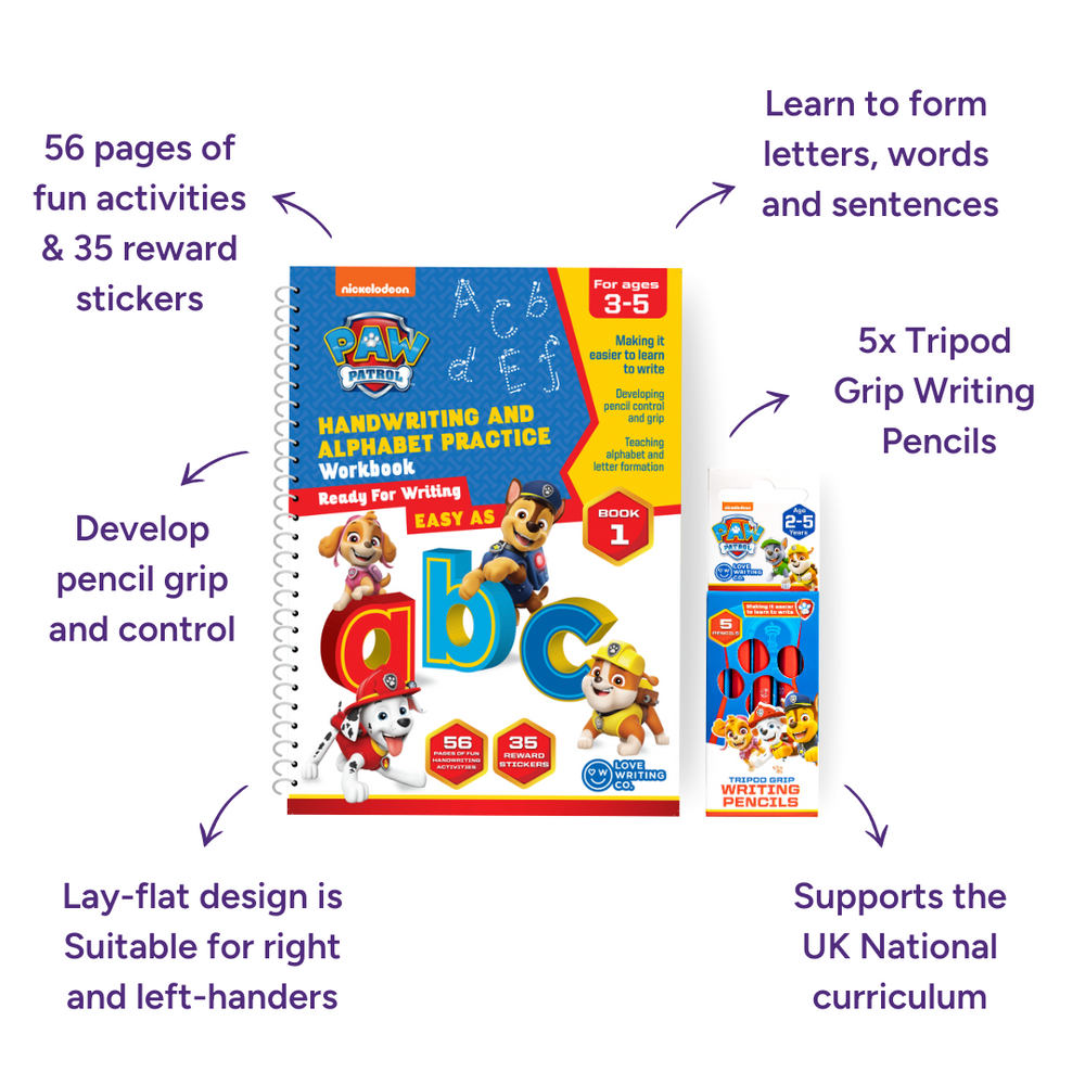 The Ultimate PAW PATROL Learn To Write The Alphabet Bundle Ages 3-5